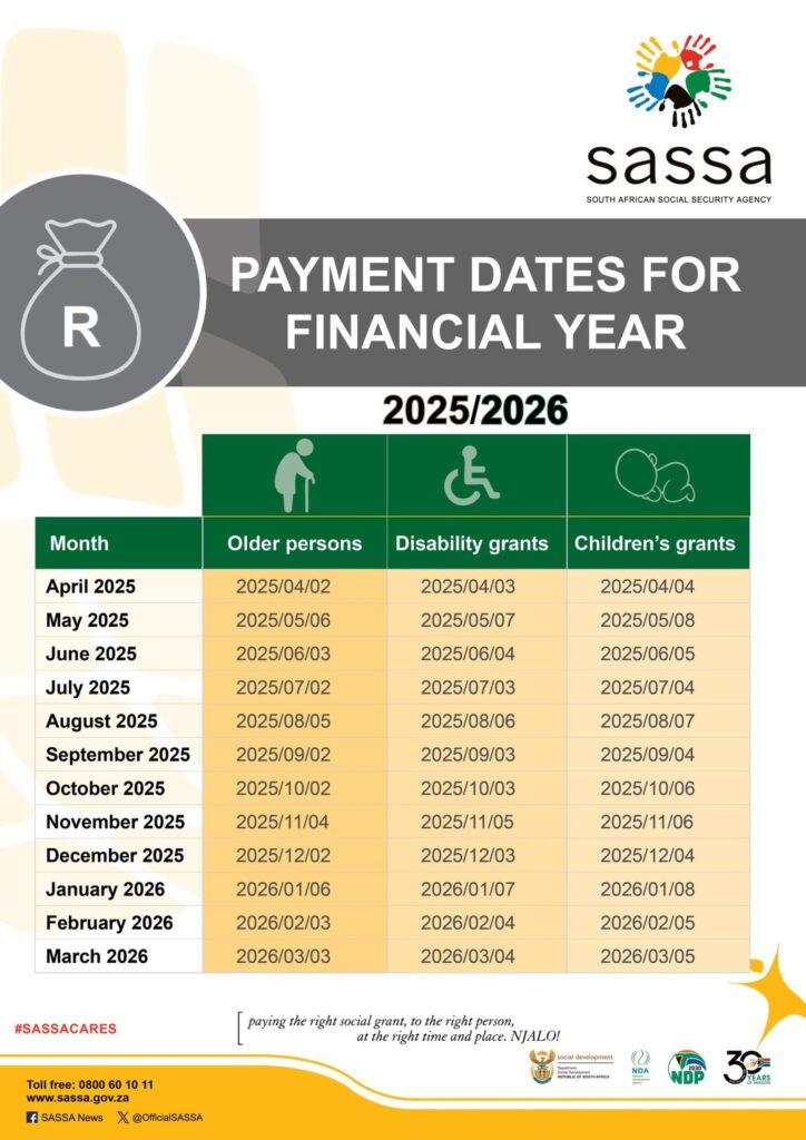 SASSA Payment Dates For November 2025 Sassa Check SASSA Payment Dates For November 2025 Sassa Check